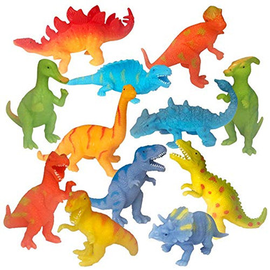 ArtCreativity Squeeze Stretch Dinosaurs, Set of 12, Super Squeezable ...