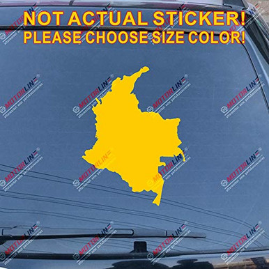 3S MOTORLINE Map of Colombia Colombian Decal Sticker Car Vinyl Pick ...