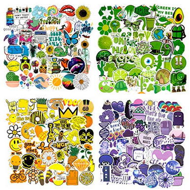 200 Pcs VSCO Stickers, Mixed Cute Waterproof Vinyl Stickers,Trendy ...