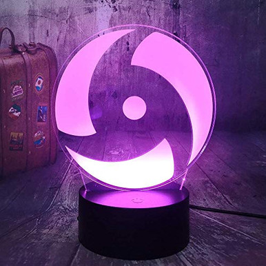 Japaness Manga Naruto Sharingan Character Uchiha Sasuke 3D LED Night ...