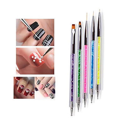 Nail Art Liner Brushes, Dual-Ended Painting Nail Design Liner Brushes ...