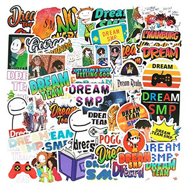 Dream SMP Stickers, 50Pcs Waterproof Anime Skateboard Stickers for ...
