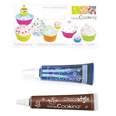 Liquid food coloring tube 20 g Blue plus Edible chocolate pen ...
