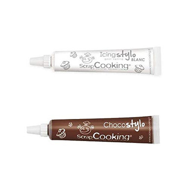 White Icing pen for scrapcooking vanilla flavor plus Edible chocolate ...