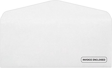 10 Regular Envelopes (4 1/8 x 9 1/2) - Invoice Enclosed - 24lb. Bright ...