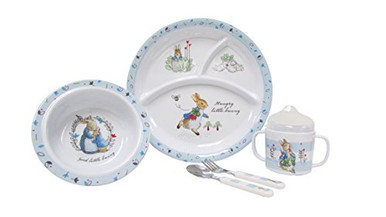 Beatrix Potter Peter Rabbit 5 Piece Melamine Dinnerware Set ...