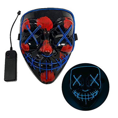 Valentine Gifts for Kids,Halloween LED Purge Mask Light up Scary Mask ...