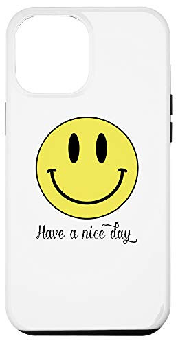 iPhone 12 Pro Max Have A Nice Day Yellow Smiley Face Emoji Case ...