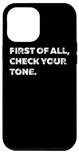 iPhone 12 Pro Max Black Mom Check your Tone Quote Word Art design Case ...