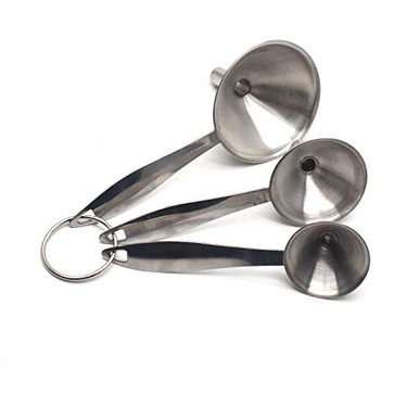Antrader 3-Piece Stainless Steel Funnel Set, Kitchen Filling Funnels ...