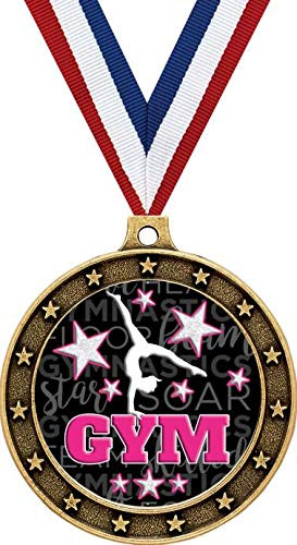 Crown Awards Gold Star Gymnastics Medals - 2.5 inch Diecast Gymnastics ...