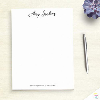 Beautiful Handwriting Font Personalized Notepad - Shopping List Pad ...