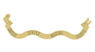 U.S Marine Corps Banner Design by Lines Cutout Unfinished Wood Military ...