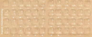 Gujarati Keyboard Stickers - Labels - Overlays with White Characters ...