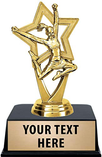 Crown Awards Cheerleading Trophies with Custom Engraving, 6 inch ...