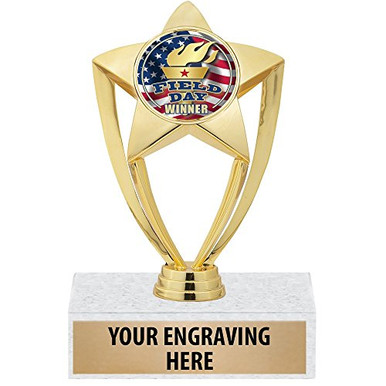 Crown Awards 6 inch Field Day Winner Trophy - Field Day Star Trophy ...