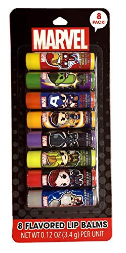 Taste Beauty Marvel Characters 8-Piece Flavored Kids Lip Balm Gift Set ...