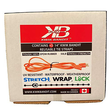 Kwik Bandit Reusable All Weather Adjustable Ties (14 inch - 5 Pack ...
