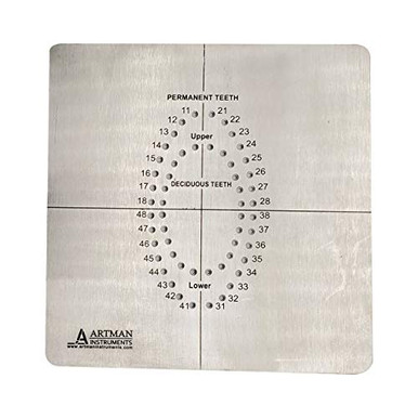 Rubber Dam Template for Hole Punching Dental Dams Punch Endodontics ...