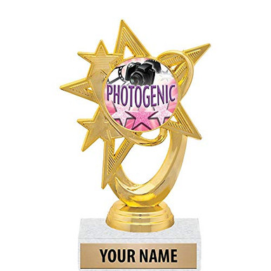5.5 inch Gold Most Photogenic Beauty Pagent Trophies, Custom Astral ...
