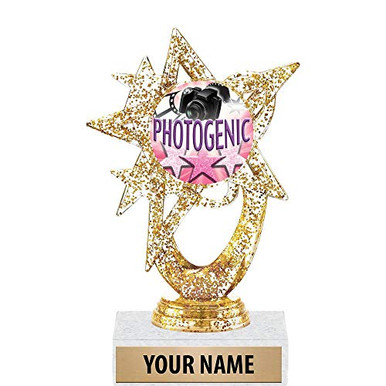 5.5 inch Gold Glitter Most Photogenic Beauty Pagent Trophies, Custom ...