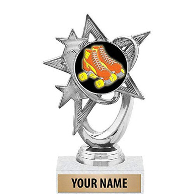 5.5 inch Silver Roller Skate Trophies, Custom Astral Star Roller Skate ...