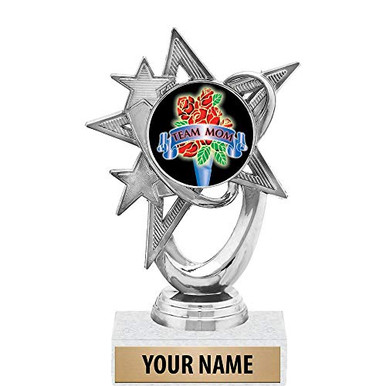 5.5 inch Silver Team Mom Trophies, Custom Astral Star Team Mom Trophy ...