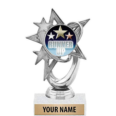 5.5 inch Silver Runner Up Trophies, Custom Astral Star Runner Up Trophy ...