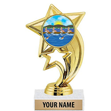 6 inch Gold Rowing Trophies, Custom Star Rocket Rowing Trophy Award ...