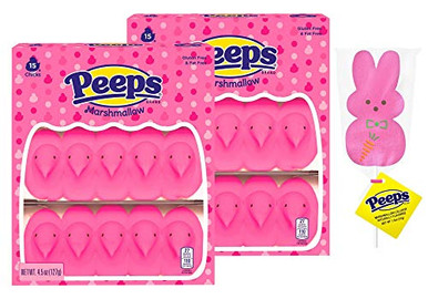Peeps Marshmallow Candy (2pk Pink Chick) with Easter Peeps Marshmallow ...
