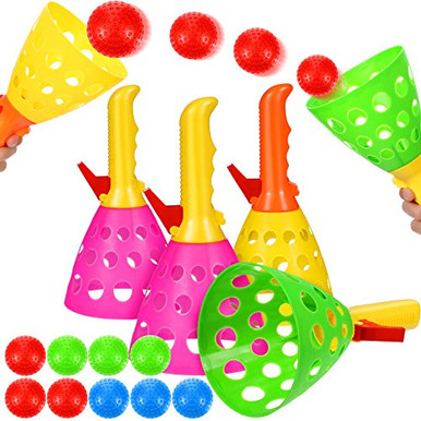 Sumind 6 Pieces Pop and Catch Launcher Baskets with 9 Balls, Pop and ...