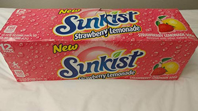 Sunkist Strawberry Lemonade Soda, 12 Fl oz (Pack Of 12 ...