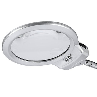 Table Top Magnifier, 2 LED Lights Large 18inch Length Durable Lighted ...