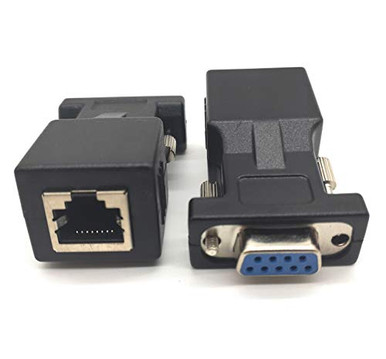 Qaoquda DB9 RS232 Female to RJ45 Female Serial Port Extender to Port to ...