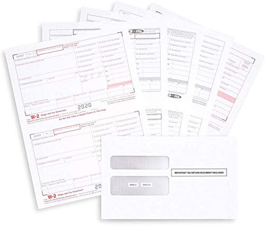 Complete Laser W-2 Tax Forms and W-3 Transmittal - Kit for 25 Employees ...