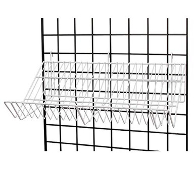 24 x 12 x 6 inch White Downslope Shelf with 4 Inch Slanted Front Lip ...