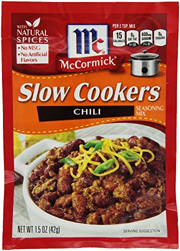 McCormick inchSlow Cookers inch Chili Seasoning Mix (1.5 oz Packets) 4 ...