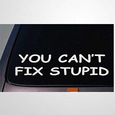 You Can't Fix Stupid Sticker Funny Car Window Vinyl Decal Truck JDM ...