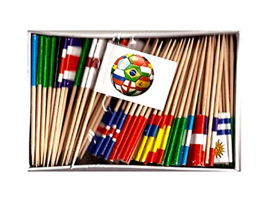 MENS WORLD CUP SOCCER TOOTHPICK FLAGS-SET of 100 Toothpick Flags, Three ...