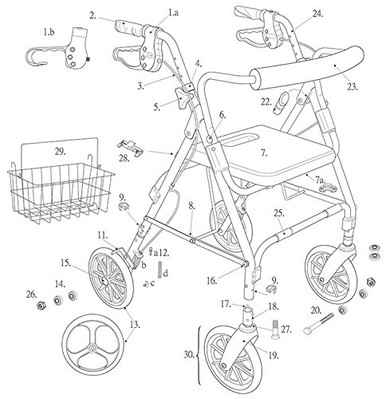 Replacement Seat Latch - for Drive Rollator Model 750N - D-Lite ...