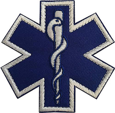 BIKER Patch Star of Life EMT EMS Cross Tactical Morale Badge Emblem Sew ...