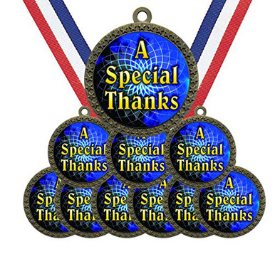 Large 2-1/2 inch Diameter Metal Antique Gold Special Thanks Thank You ...