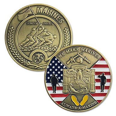 United States Marine Corps Challenge Coin Semper Fidelis MCRD Parris ...