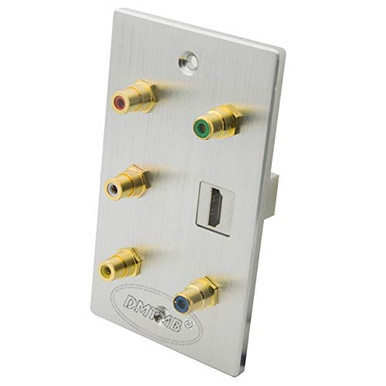 Jammas Aluminum 120 X 70 metal HDMI and 5RCA AV wall plate with female ...