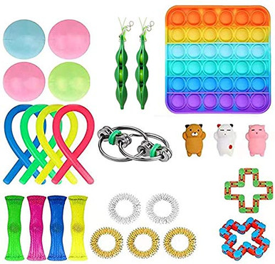 24 Pcs Fidget Toys Set, Simple dimple Fidget Toy Fidget Pack for Kids ...