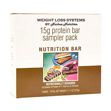 Weight Loss Systems Variety Pack Protein Bars, 15g Protein, Low Calorie ...