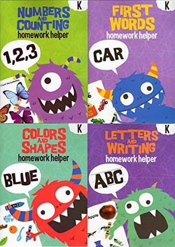 Homework Helper Educational Workbooks - Kindergarten - Set of 4 Books ...