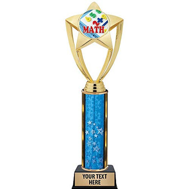 Crown Awards Math Trophies, 11 inch Gold Star Mathematics Trophies for ...