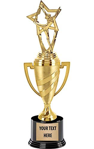 Crown Awards Dance Trophy, 13 inch Gold Cup Dancing Star Trophies with ...