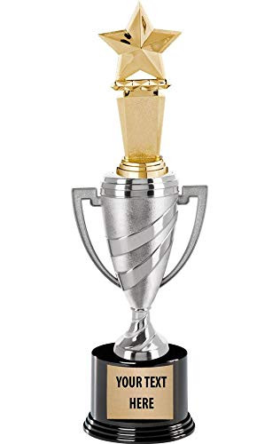 Crown Awards Star Trophy, 13 inch Silver Cup Megastar Achievement ...